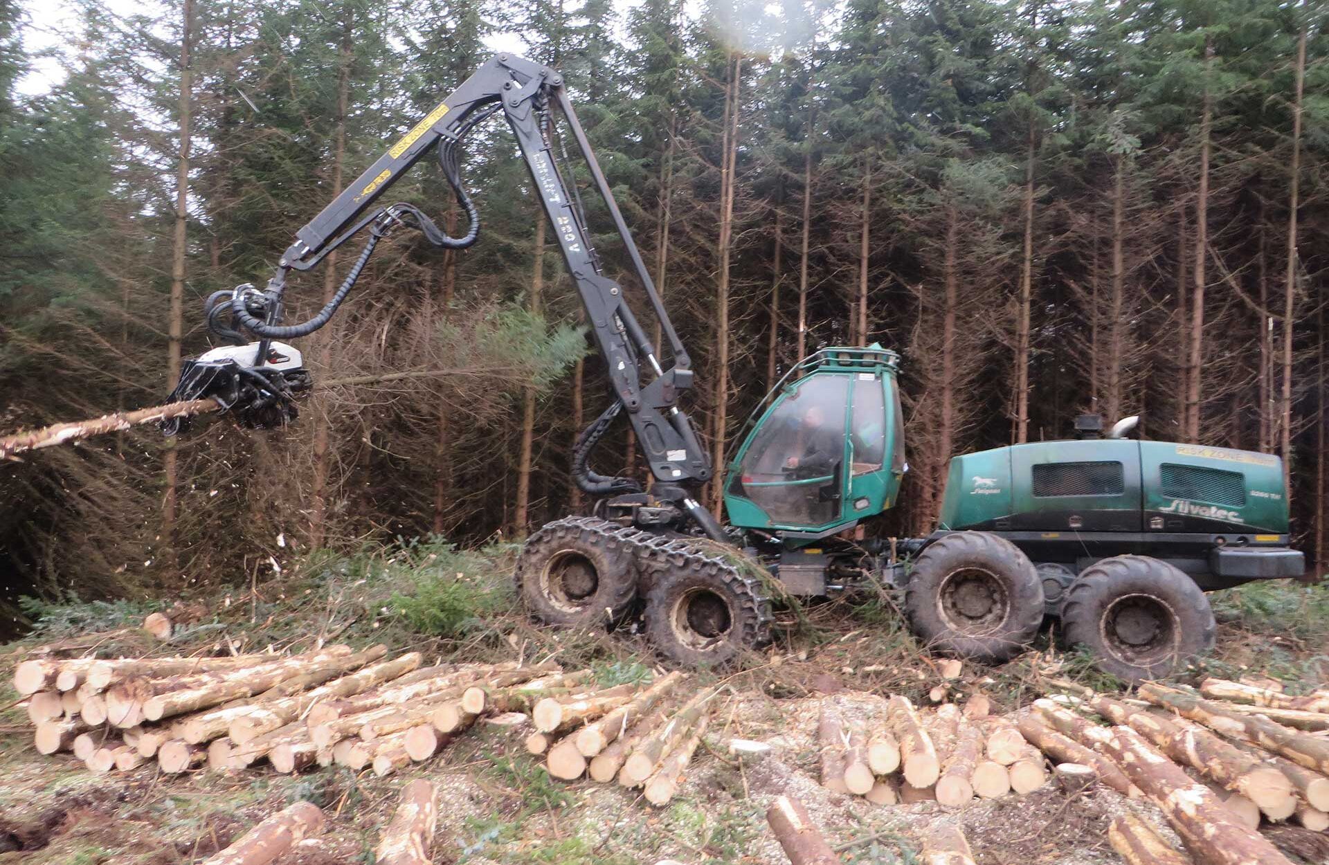AFM heads on wheeled harvesters - AFM-Forest Ltd
